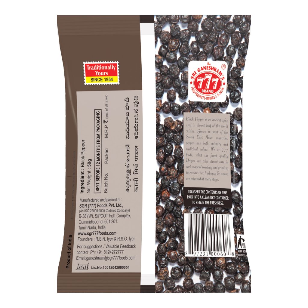 Buy 777 Pepper Powder 50g – Black Pepper Powder | ₹78 Online
